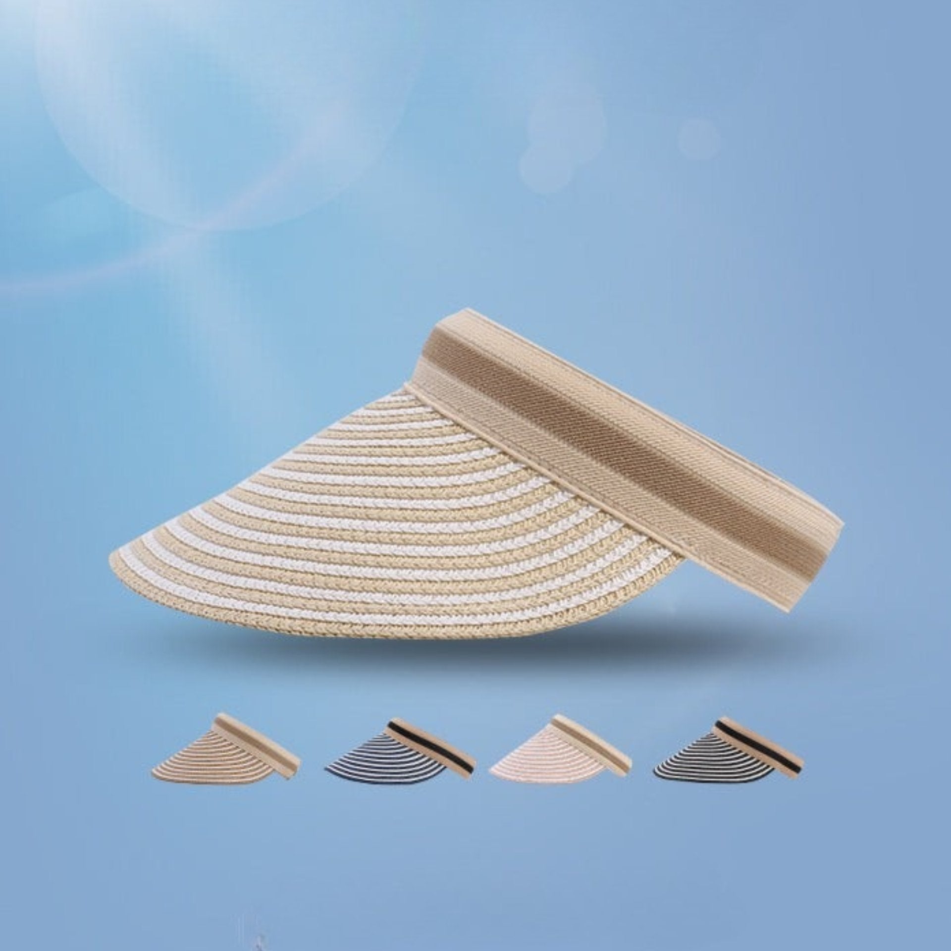 Foldable Straw Visor | Wide Brim Sun Protection Hat – ZINNTRA